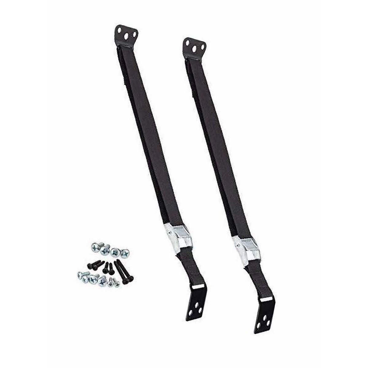 Safety Innovations Heavy Duty TV and Furniture Straps - Baby Proofing Anti Tip Straps for Child and Baby Safety - Expert Designed Strap Anchors Furniture to Walls to Prevent Tip-Overs 2Pk (Black)