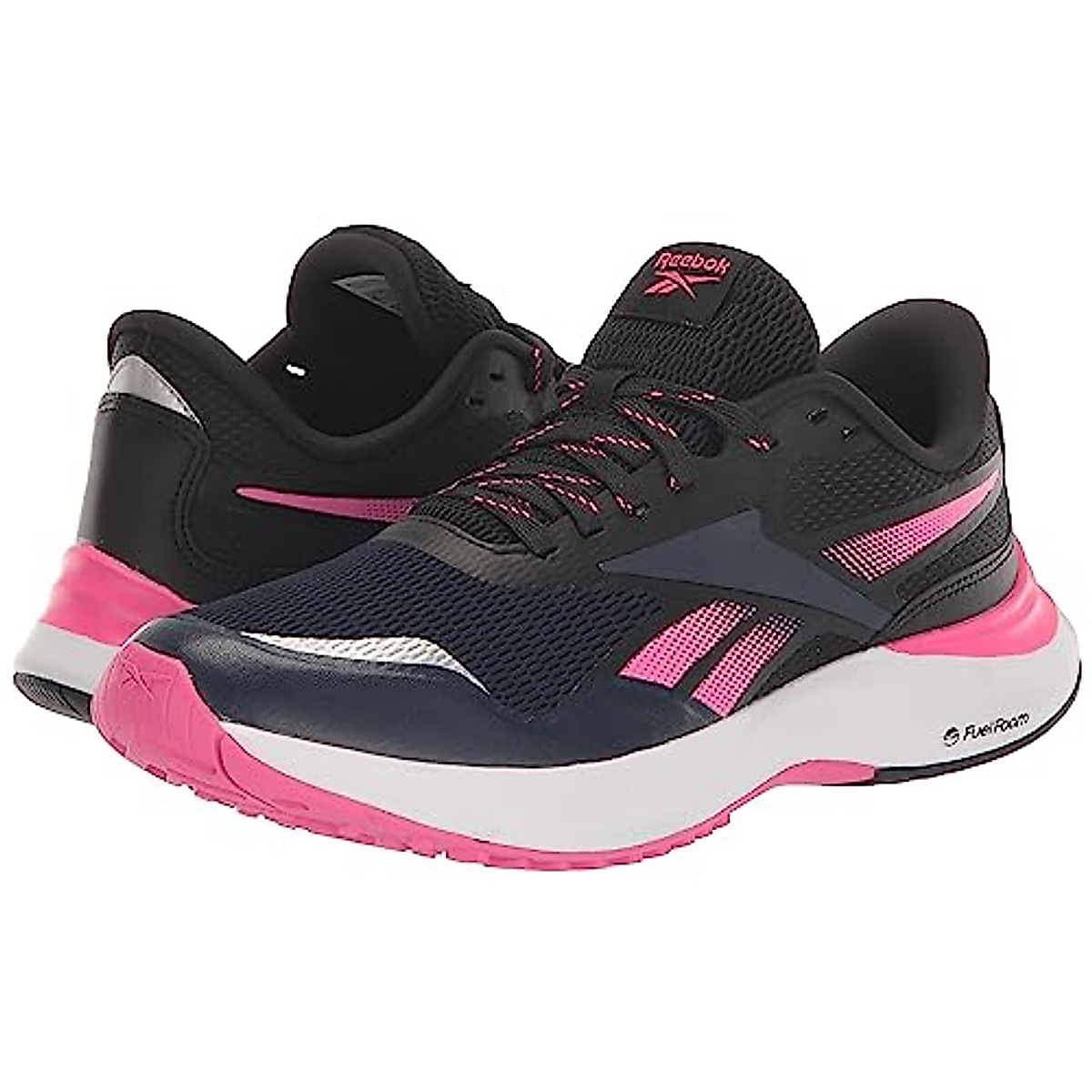 Reebok Women's Endless Road 3.0 Running Shoe, Vector Navy/Black/Proud Pink, 7