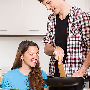 YumiDaya Crepe Spreader and Crepe Spatula Turner Set,Convenient Sizes to Fit Any Crepe Pan Maker - 100% Natural Wooden Crepe Spatula Set for Crepe Tools