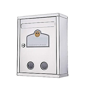 YUTR Rust & Weather Proof Vertical Wall Mount Locking Outside Mailboxes with Residential Mailbox Key, White