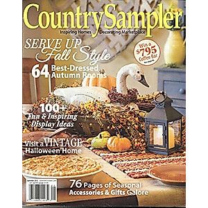 COUNTRY SAMPLER, MAGAZINE, SERVE UP FALL STYLE SEPTEMBER, 2018 VOL.35 NO. 5