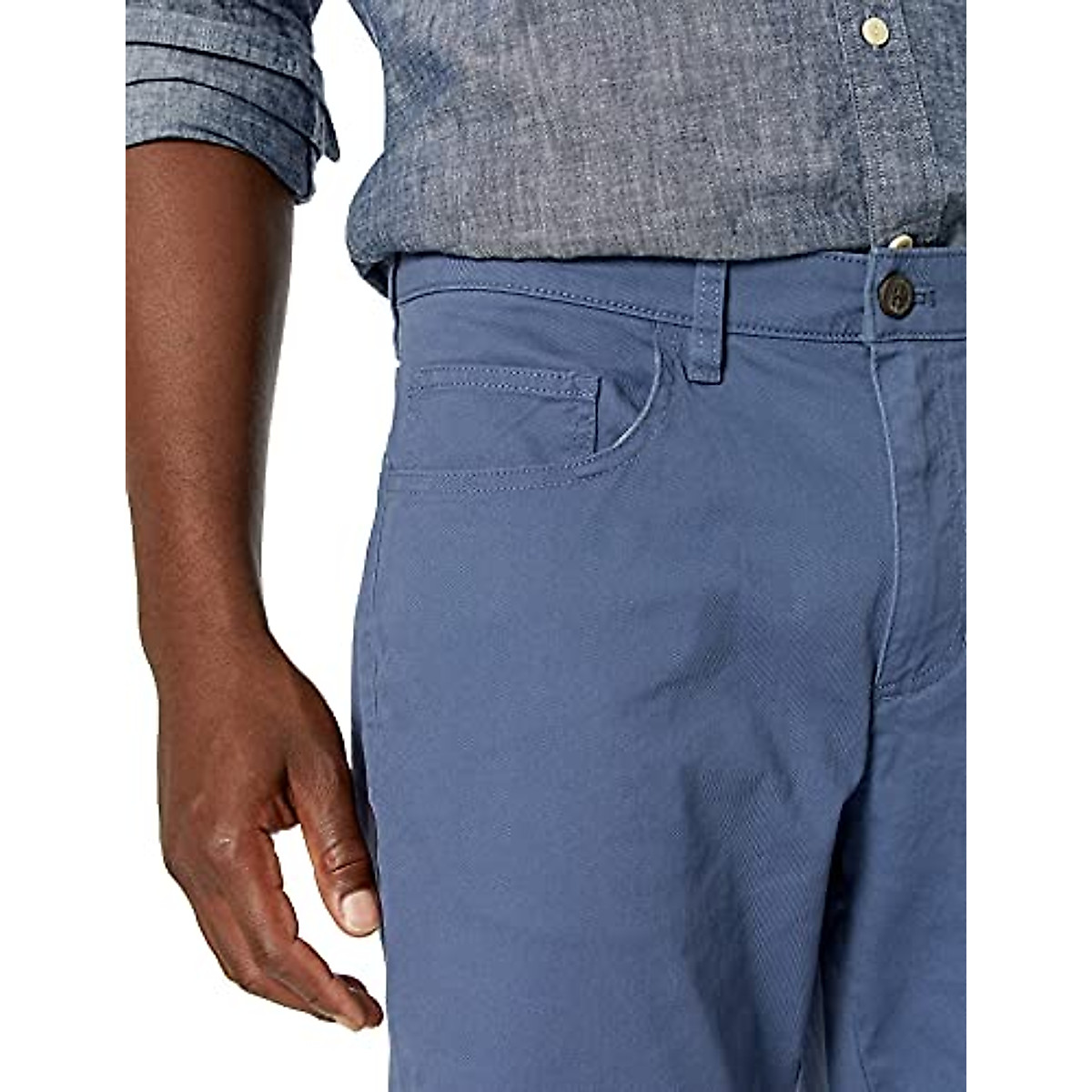 Amazon Essentials Men's Chino, Slim-Fit pants with 5-Pockets, Comfort Stretch, 35W x 30L, Denim (Previously GoodThreads)
