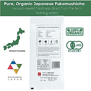 Ocha & Co. Organic Fukamushi Tea - Loose Leaf Japanese Deep Steamed Sencha Green Tea - Intense Taste Tea, 100g/3.5oz.