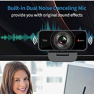 Angetube 1080P Webcam with Microphone - USB Computer Camera for Laptop/Desktop/Mac - HD PC Web Cam for Zoom/Skype/Teams/Xbox, Streaming | Video Conferencing | Calling