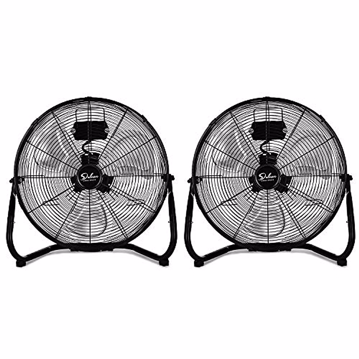 Simple Deluxe 20 Inch 3-Speed High Velocity Heavy Duty Metal Industrial Floor Fan for Warehouse,Workshop, Factory and Basement, Black