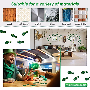 60 Pieces St. Patrick's Day Leprechaun Footprints Floor Stickers Removable Shamrock Foot Stickers Decorations Floor Decals Stickers for Window Walls Shamrock Party Favors Supplies Decoration