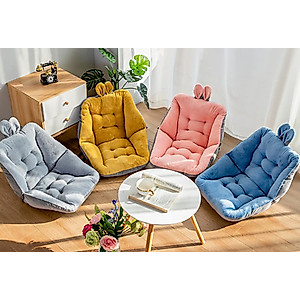 JOSON VelveJOSON Velvet Cushion, Cute Office Chair Cushion, 17.8-inch Lazy Sofa, Bedroom Office Chair, car seat Plush Comfort Cushion (Gray)