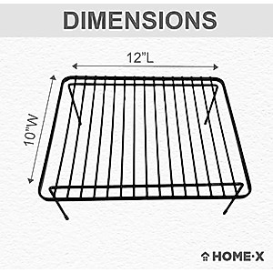HOME-X Metal Freezer, Pantry, or Cabinet Shelf, Great Space Saver for Organizing Cupboards or Refrigerators, Extra Shelf for Cabinets