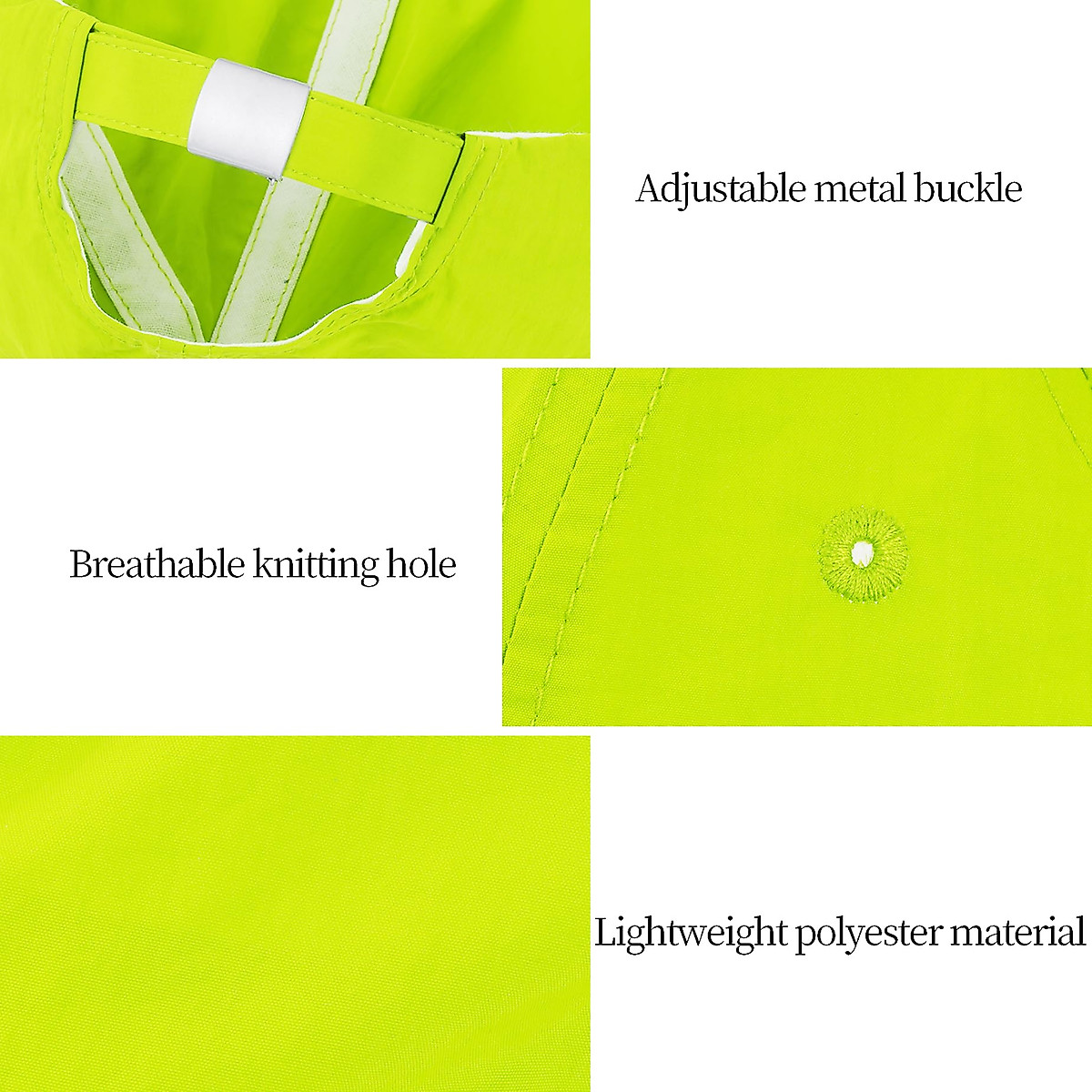 Men Waterproof Baseball Cap Windproof Golf Cap Adjustable Tennis Foldable Hat for Women Outdoor Sports Adjustable Hat. Neon Green