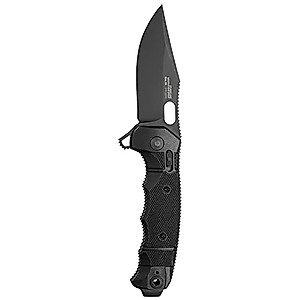 SOG High-Performance Duty S35VN Steel Ambidextrous Carry EDC 3.9" Sharp Blade Seal XR - USA Made Folding Knife, black