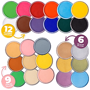 Blue Squid PRO Face Paint - Professional Water Based Single Cake Facepaint & Body Paints - SFX Makeup, Kids Adults Face Painting for Costume, Halloween, Cosplay - Classic White 30g / 1oz