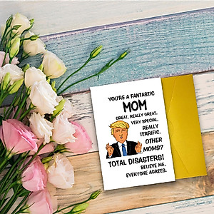 UUEFKTN Funny Birthday Card for Mom Grandma, Happy Mom Birthday Card Gift, Humor Mother Birthday Card Gift From Son Daughter, Ideal Birthday Day Gift For Mom Her Women,Funny Mother's Day
