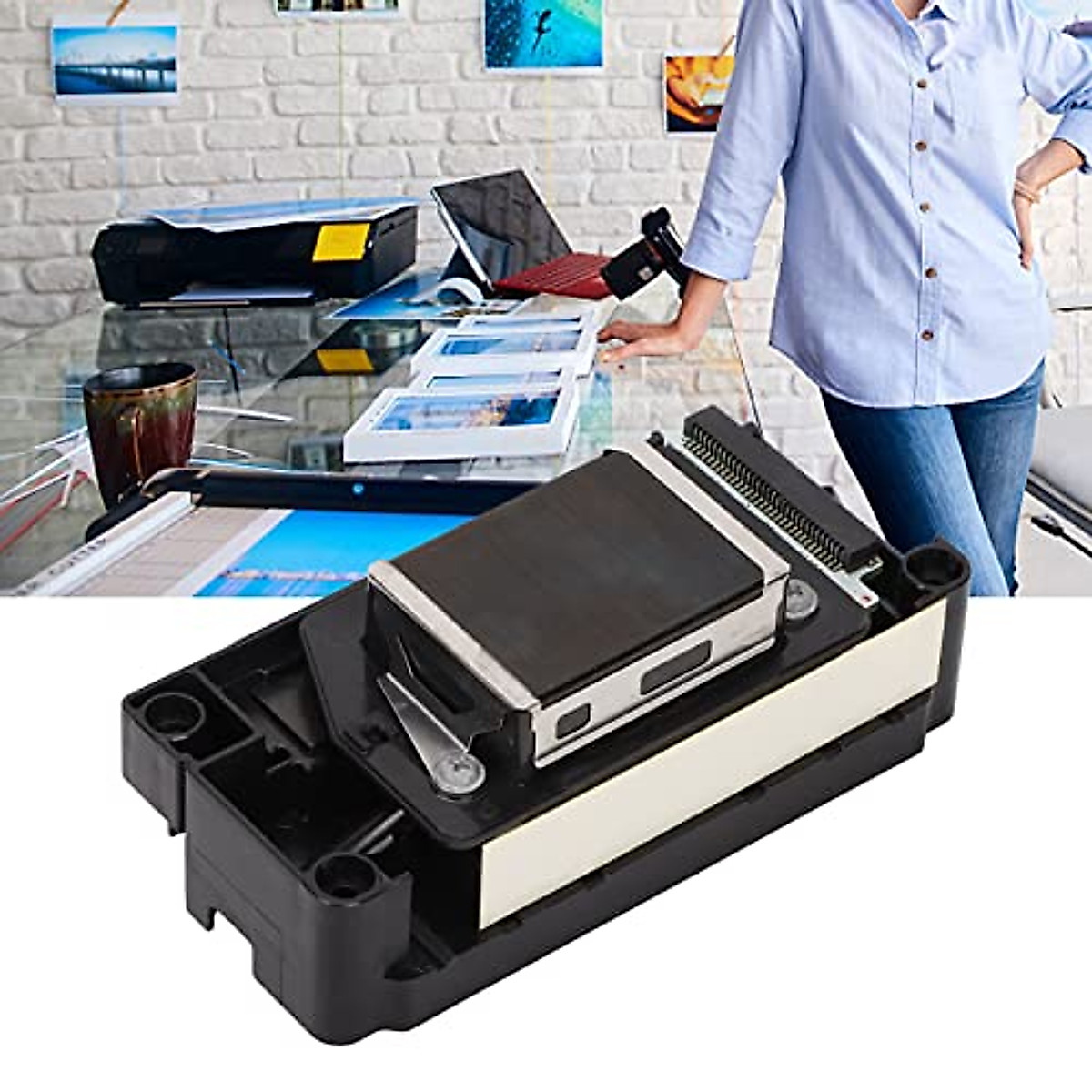 Diydeg Printhead Replacement Kit for Epson, Professional Color Print Head Replacement, Durable Replaceable Printer Head Replacement Part Compatible with DX5 R1800 RJ1300 R2400 2400 Printer