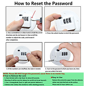 BokWin Refrigerator Combination Lock, Refrigerator Child Lock, Freezer Door Lock, Strong Adhesive Coded Lock Fridge Safety Lock Children File Drawer Cupboard Lock, No Keys Needed - Just Stick It