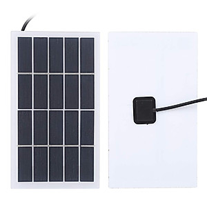 Flbirret 2W 5V Polysilicon Solar Charging Panel with DC Interface for 3.7V Battery - Ideal for Outdoor Garden Lamp and Low-Power Appliances