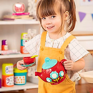Battat – Pretend Play Tea Set – Singing Teapot – Musical Toddler Toys – Toy Tea Cups & Saucers – 3 Years + – Musical Tea Set