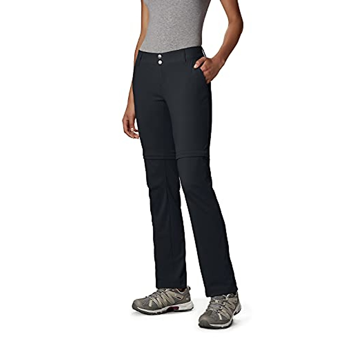 Columbia Women's Standard Saturday Trail II Convertible Pant, Black, 12 Regular