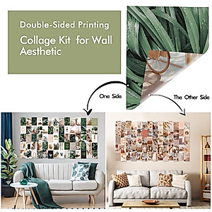 LIIGEMI 70PCS Botanical Wall Collage Kit Aesthetic Pictures，Bedroom Decor for Teen Girls, VSCO Room Decor, Boho Trendy Decor Photo Collection，Double- Sided, 70 Set 4x6 Inch