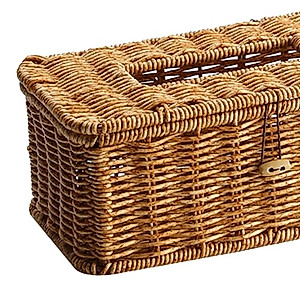 IEUDNS Paper Holder Dispenser Facial Tissuecase Dispenser Container Vintage Style Removable Tissue Holder Tissue Box for Bathroom, Light Brown