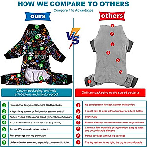 LovinPet Large Dog Pajamas, Wound Care/Post Surgery Shirt, UV Protection, Love My Dog Text on Black Print, UV Protection, Pet Anxiety Relief, Large Dog Onesies, Pet PJ's/Medium