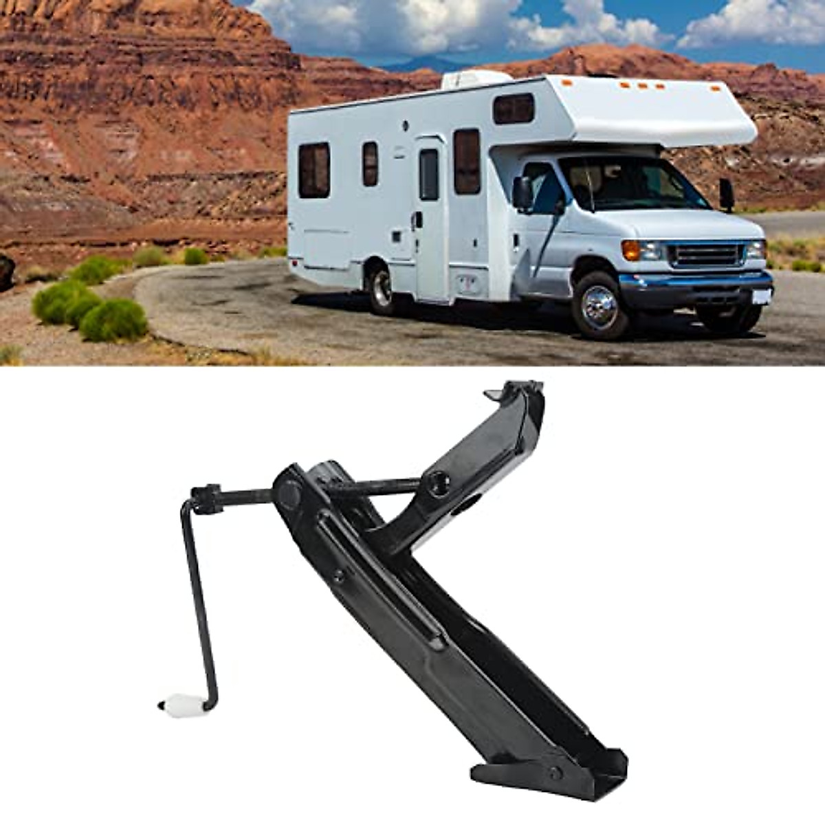 Auto Parts,Hand Crank Jack 1.7 Ton Capacity Tire Raised Lifting Jack Stabilizer Leveling Jacks