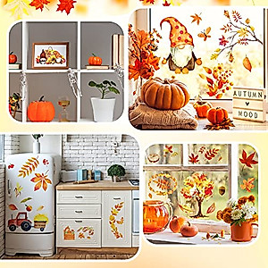 Satinior 16 Sheets Fall Rub on Transfers for Crafts and Furniture Maple Leaf Pumpkin Stickers Rub on Decals for Scrapbook DIY Wood Fabric Journal Dairy Envelope 5.9 x 5.9 Inch