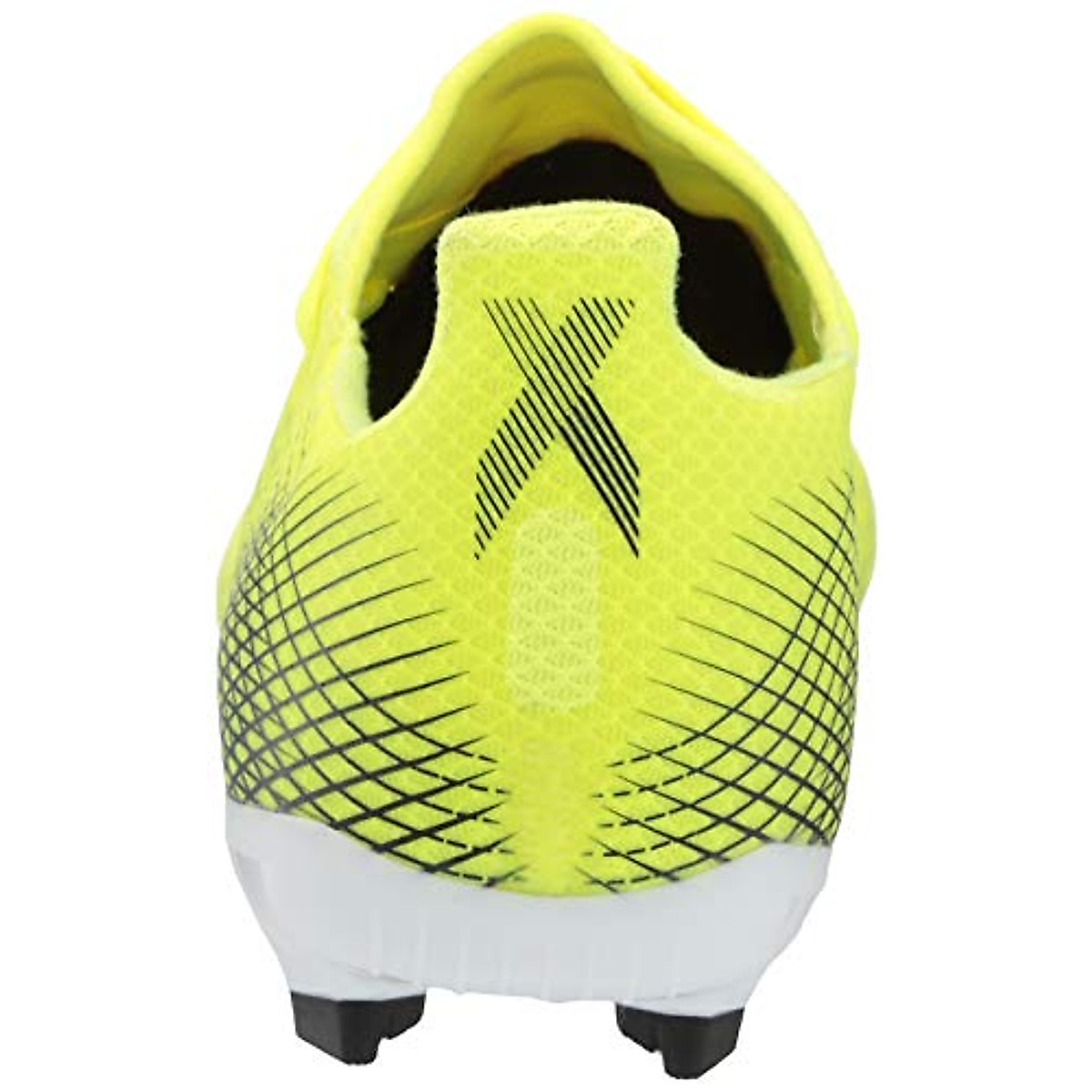 adidas Men's X GHOSTED.3 Soccer Shoe, Solar Yellow/Black/Team Royal Blue(Firm Ground), 8.5