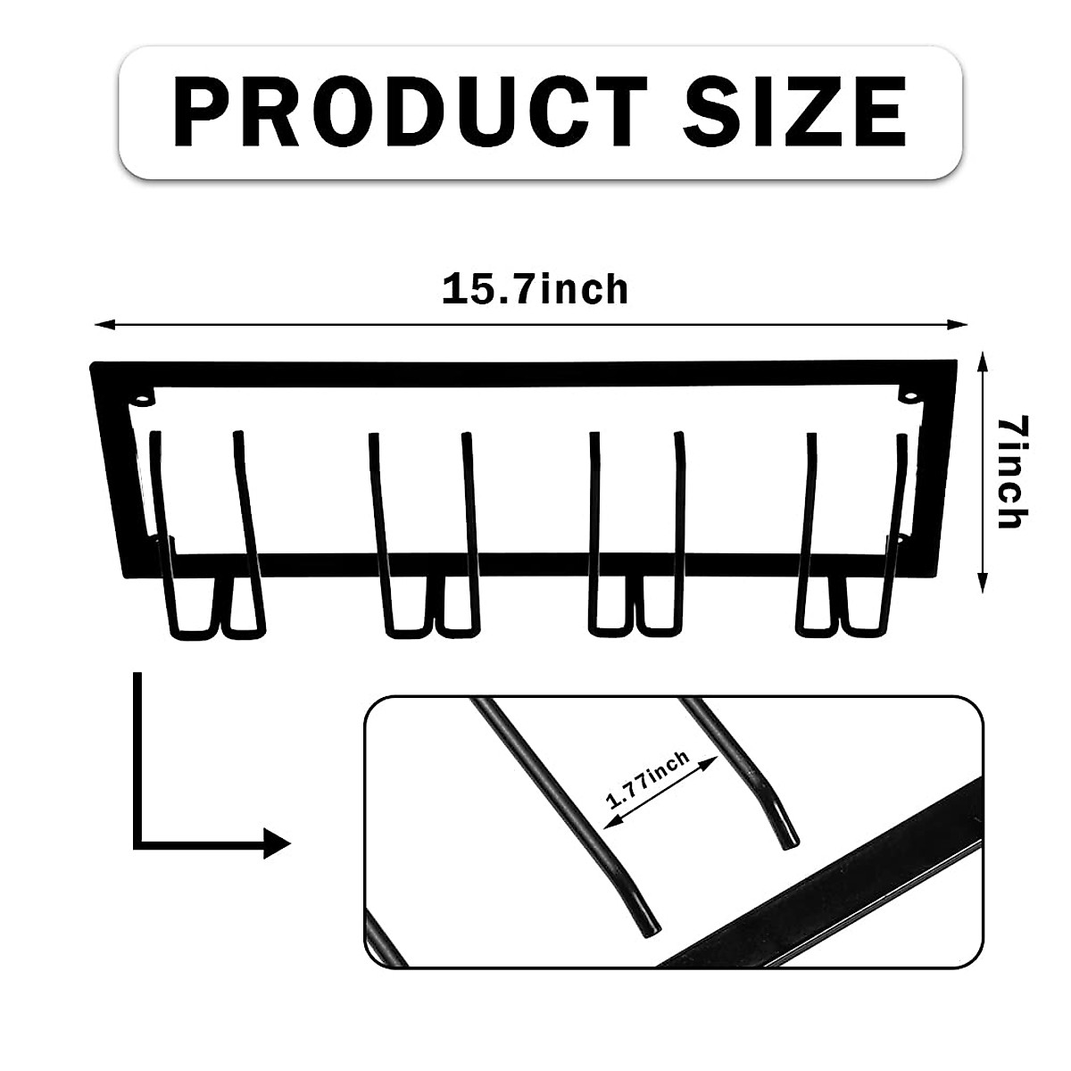 Wine Glasses Rack Under Cabinet Stemware Rack, Wire Wine Glass Holder Storage Hanger for Cabinet Kitchen Bar, 4 Rows Black Metal Wine Glasses Hanger