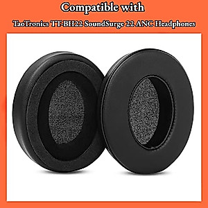 YunYiYi TT-BH22 Thicken Ear Cushions Cover Compatible with TaoTronics TT-BH22 SoundSurge 22 ANC Headphones Replacement Earpads Earmuff Parts