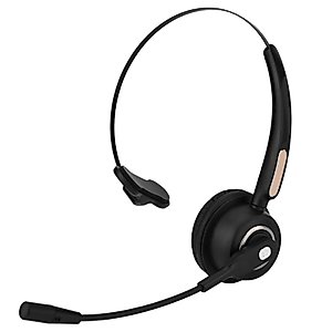 Limouyin Wireless Headphones with Microphone for Cell Phone, Comfortable Durable Call Center Bluetooth Headset 12 Hours Call Noise Cancelling 360° Rotation Bluetooth Call Center Headphones