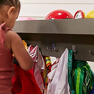 ECR4Kids Streamline Toddler Dress-Up Island, Costume Organizer, Grey Wash