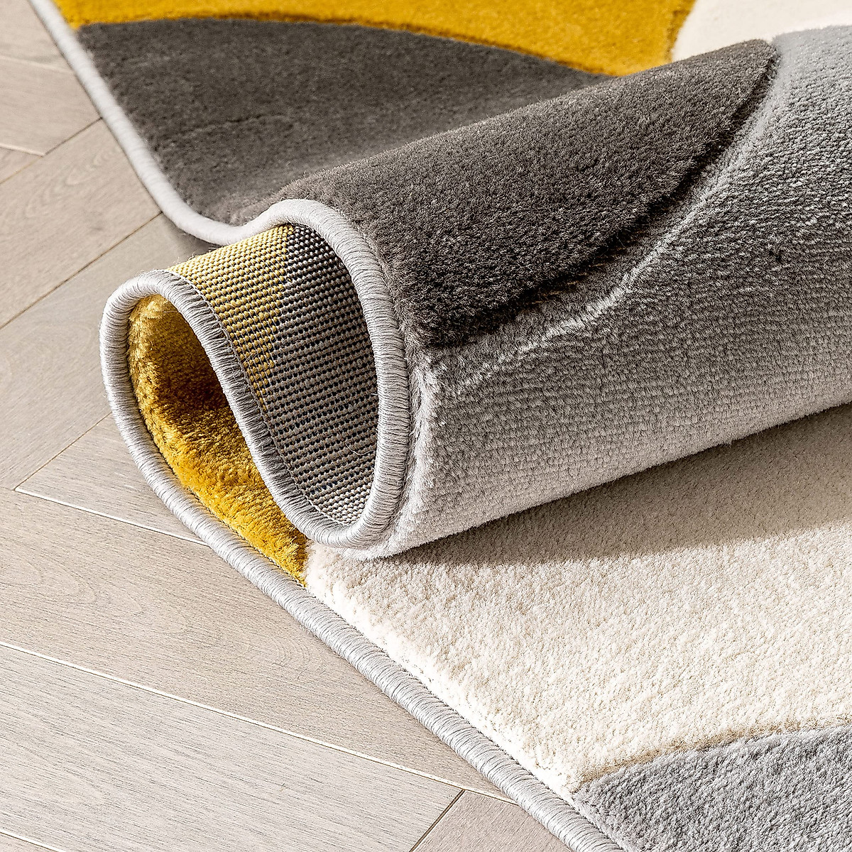 Well Woven Hilda Blush Pink Modern Geometric Circles & Boxes Pattern Area Rug