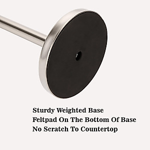 Paper Towel Holder Countertop, Stainless Steel Heavy Base (3LBS in Weight, and 7.5inch in Diameter) , Paper Towel Rack, Ripping Paper Towel Off One-Handed, No Wobbly (Brushed Nickel)