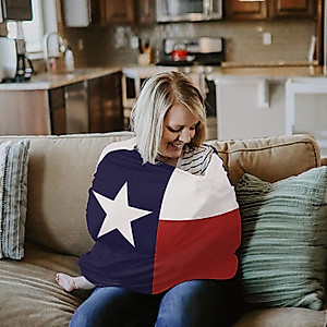 Nursing Covers for Breastfeeding All-in-1 Stretchy Breathable Carseat Canopy Western Decor Nursing Cover Up for Girls, Boys 26x27.6 inches Texas State Lone Star State Flag