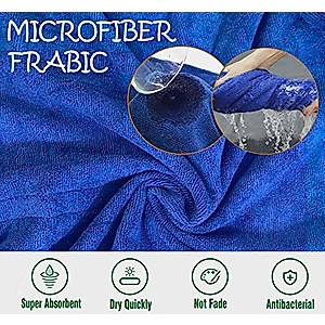 HhiMyOct Dog Drying Coat - Fast Drying Dog Towel Robe - Microfiber Dog Drying Bag Super Absorbent Pet Bathrobe, Adjustable Collar & Belly Strap Fast Drying Coat Pet Dog Cat Bath Robe Towel