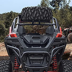 SAUTVS Spare Tire Carrier Holder for Polaris RZR RPO XP 20-23, Heavy Duty Rear Spare Tire Mount Holder Carrier Rack for Polaris RZR PRO XP / XP4 2020 2021 2022 2023 Accessories