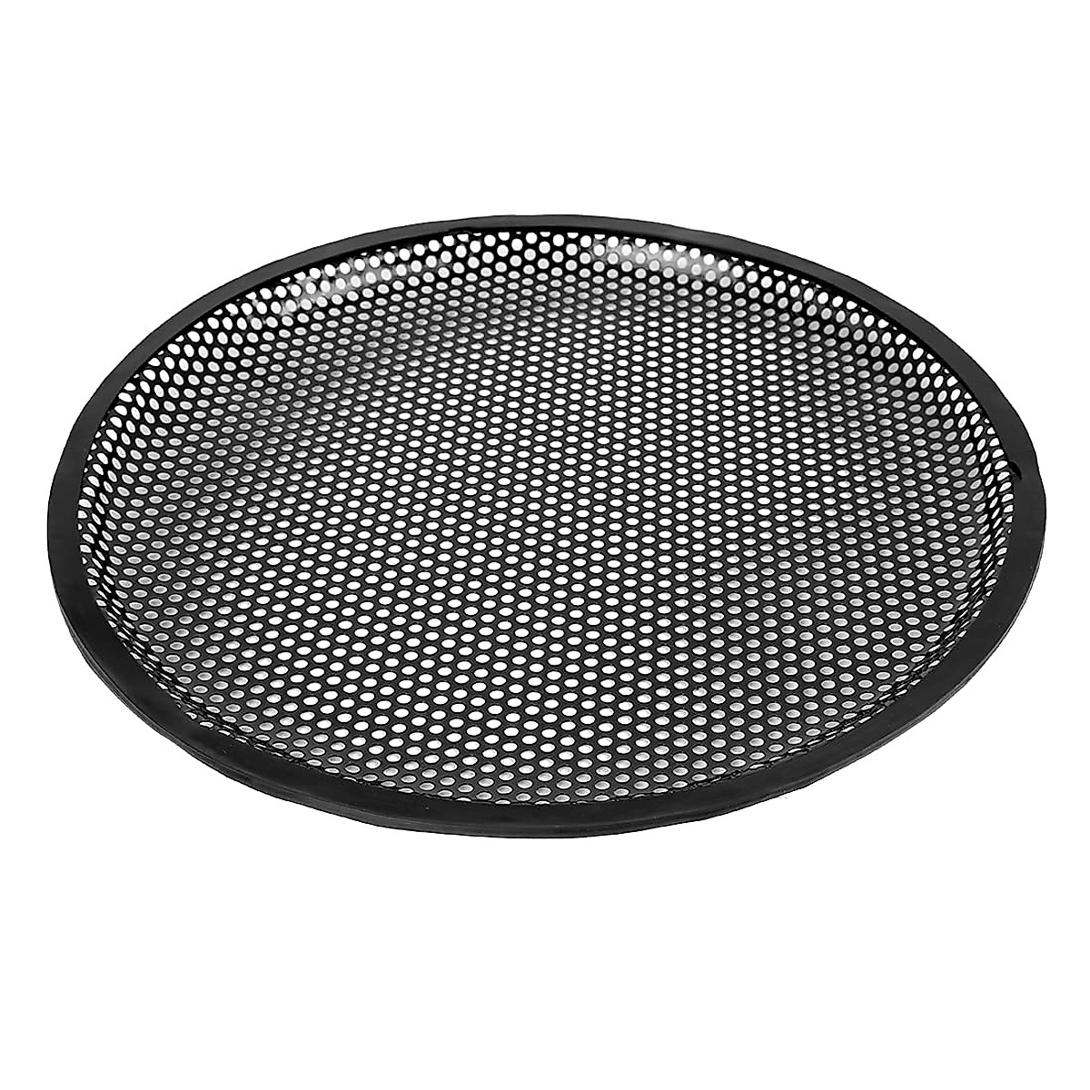 X AUTOHAUX Universal 12 Inch Car Audio Speaker Subwoofer Metal Waffle Grill Cover Protector with Rubber Edge and Clips