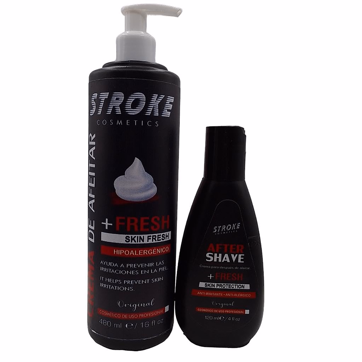STROKE PROFESSIONAL – 2-STEP SHAVING SET - moisturizes - refreshes the skin - softens - anti irritant