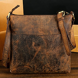 Leather Crossbody Bags for Women | Genuine Leather Crossbody Shoulder Messenger Bag for Women