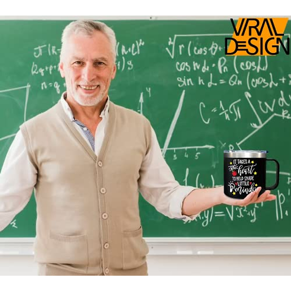 Teacher Appreciation Gifts, Teacher Mug/ Cup It Takes A Big Heart To Shape Little Minds 14 oz, Funny Teacher Gifts For Women Men, Gifts for Teachers/ Mother's Day Birthday Christmas Valentine Easter