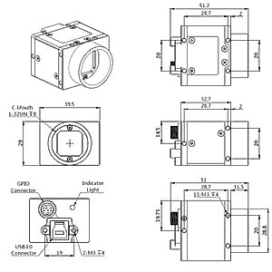 HTENG VISHI High Speed USB3.0 Color 12MP 1" Industrial Camera Machine Vision Global Shutter C-Mouth OpenCV Python SDK Area Scan Camera 4096X3072 28FPS Indoor