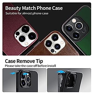 WSKEN for iPhone 14 Pro/iPhone 14 Pro Max Camera Lens Protector,Matte Alloy Metal Glass Camera Screen Protector Scratch Resistant Cover Accessories 2022, Black