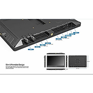 Lilliput A12 12.5" 4K Monitor 3840 x 2160 with HDMI, Displayport and SDI connectivity with V-Mount Battery Plate