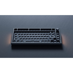 Glorious Gaming GMMK PRO 75% Barebones Black (Frame Only) - Modular Mechanical Gaming Keyboard, TKL Size (75%), 3.3lb Frame, RGB, Fully Customisable, 5-Pin Switch Support