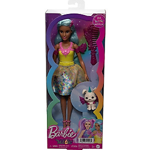 Barbie A Touch of Magic Fashion Doll, Teresa with Fantasy Outfit & Colorful Hair with Comb & Pet Accessories