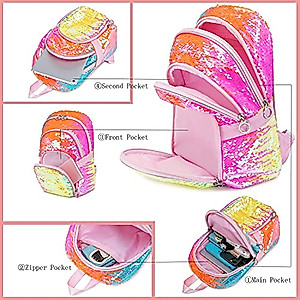 Ecodudo Mini Sequin Backpack Purse for Women Teen Girls Small Fashion Sparkly Backpacks (Purple)