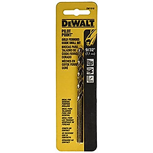 DEWALT DW1918 9/32-Inch Gold Ferrous Oxide Pilot Point Twist Drill Bit