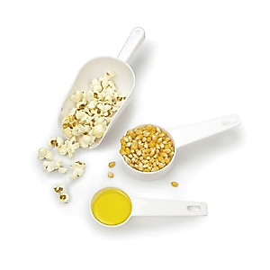 West Bend Stir Crazy Movie Theater Popcorn Popper, Gourmet Popcorn Maker Machine with Nonstick Popcorn Kettle and Popcorn Scoop for Popcorn Machine, 4 Qt., Black