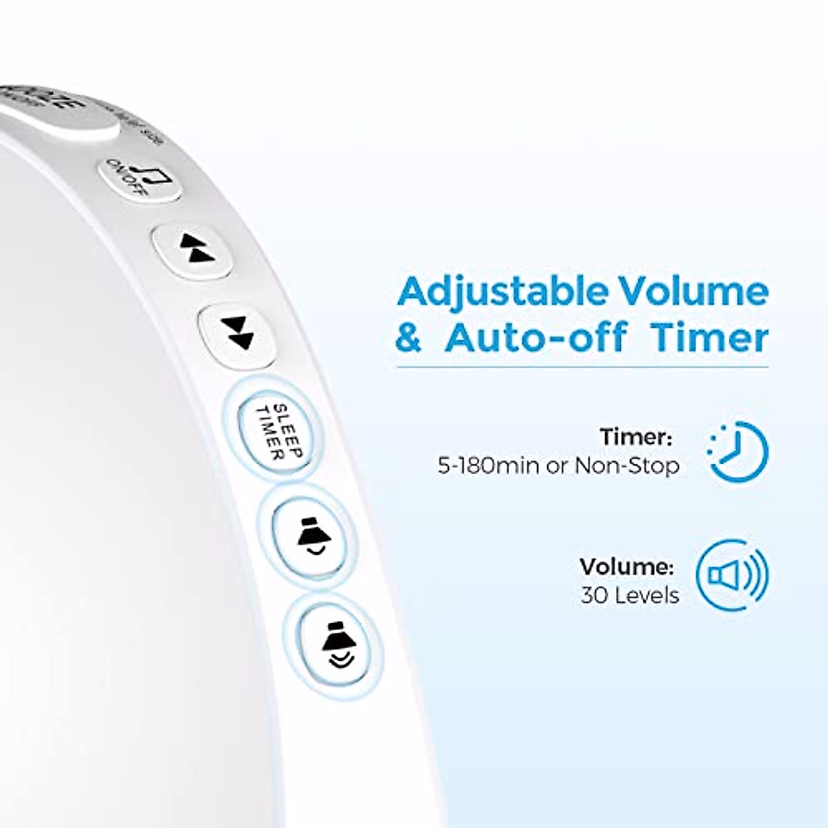 Welgo G4 White Noise Machine Alarm Clock and Nightlight with Natural Sound Dual Alarm, 12 Soothing Sounds, Sleep Timer, Dimmable Digital Display for Kids, Adult, Sleeping, Bedroom, Bedside…