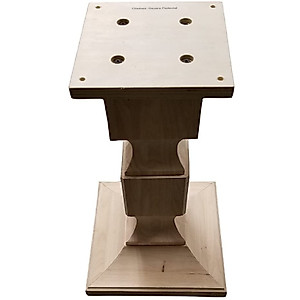 BingLTD - 28" Tall Unfinished Chelsea Square Pedestal Table Base (WH-Chelsea28-UNF)